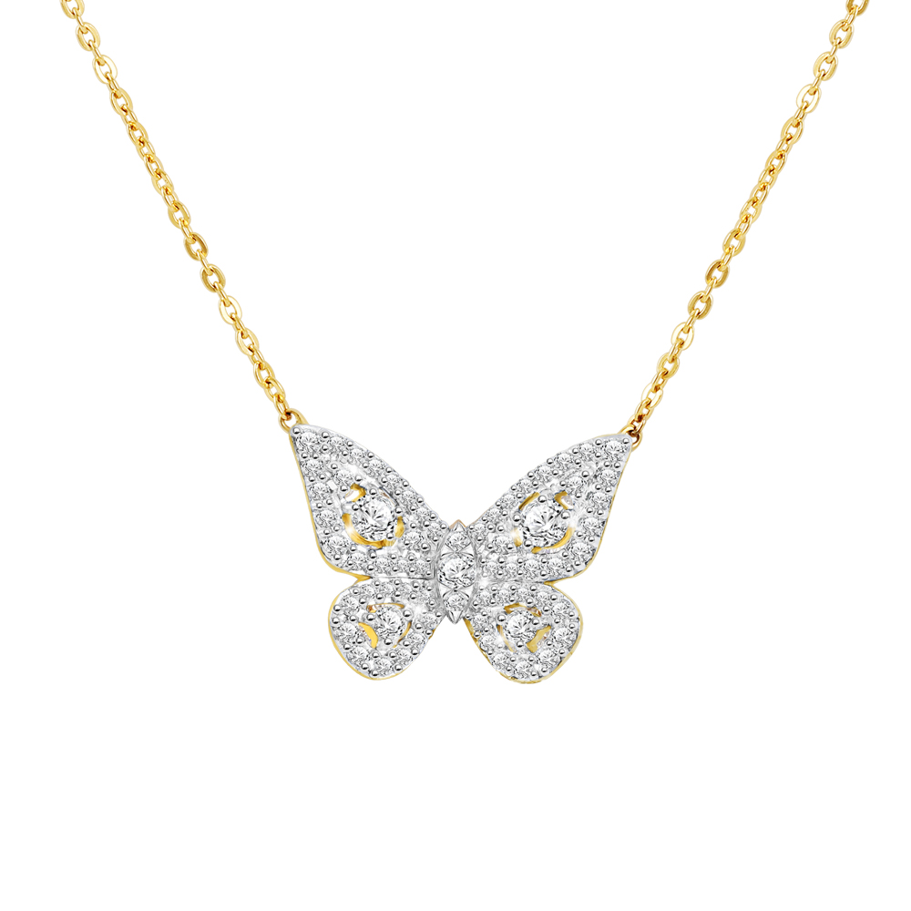 PRIMA Diamond Necklace Butterfly Collection 105N0438-01 | Prima Gold